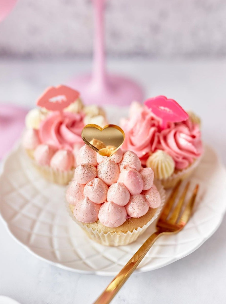 Lip Kiss Pastel Acrylic Cupcake Toppers – XOXO Design